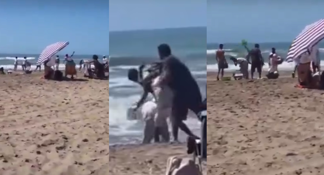 Pelea entre churreros y vendedores de licuados en playa de Argentina ...