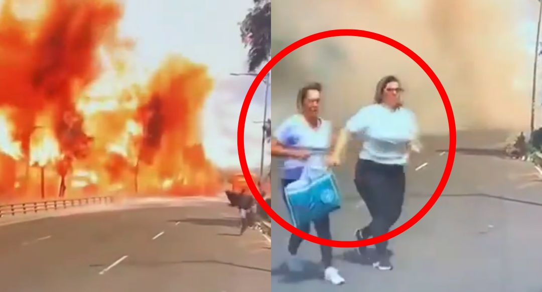 Son Abril y su suegra, identifican a las mujeres que se ven correr de ...